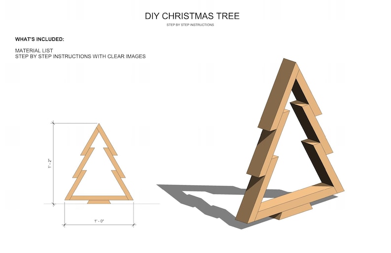 DIY Christmas Tree Step by Step Building Plans - Etsy