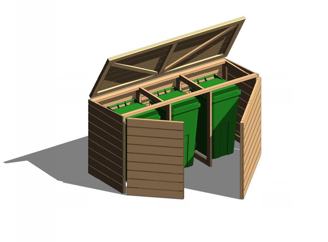 Step by Step DIY Garbage Bin Enclosure - Etsy