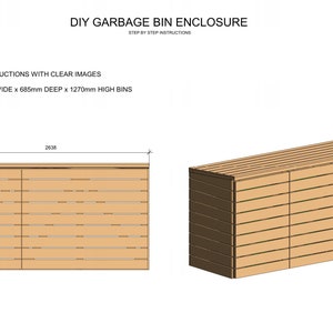 Step by Step DIY Garbage Bin Enclosure - Etsy