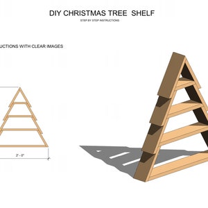 DIY Christmas Tree Shelf Step by Step Building Plans - Etsy