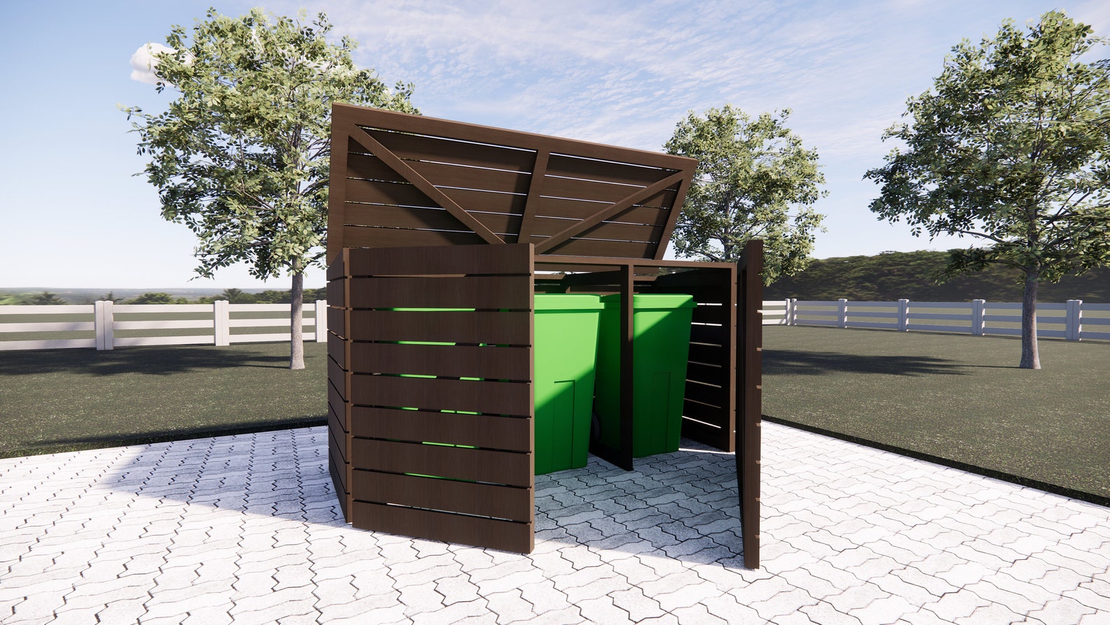 Step by Step DIY Garbage Bin Enclosure - Etsy