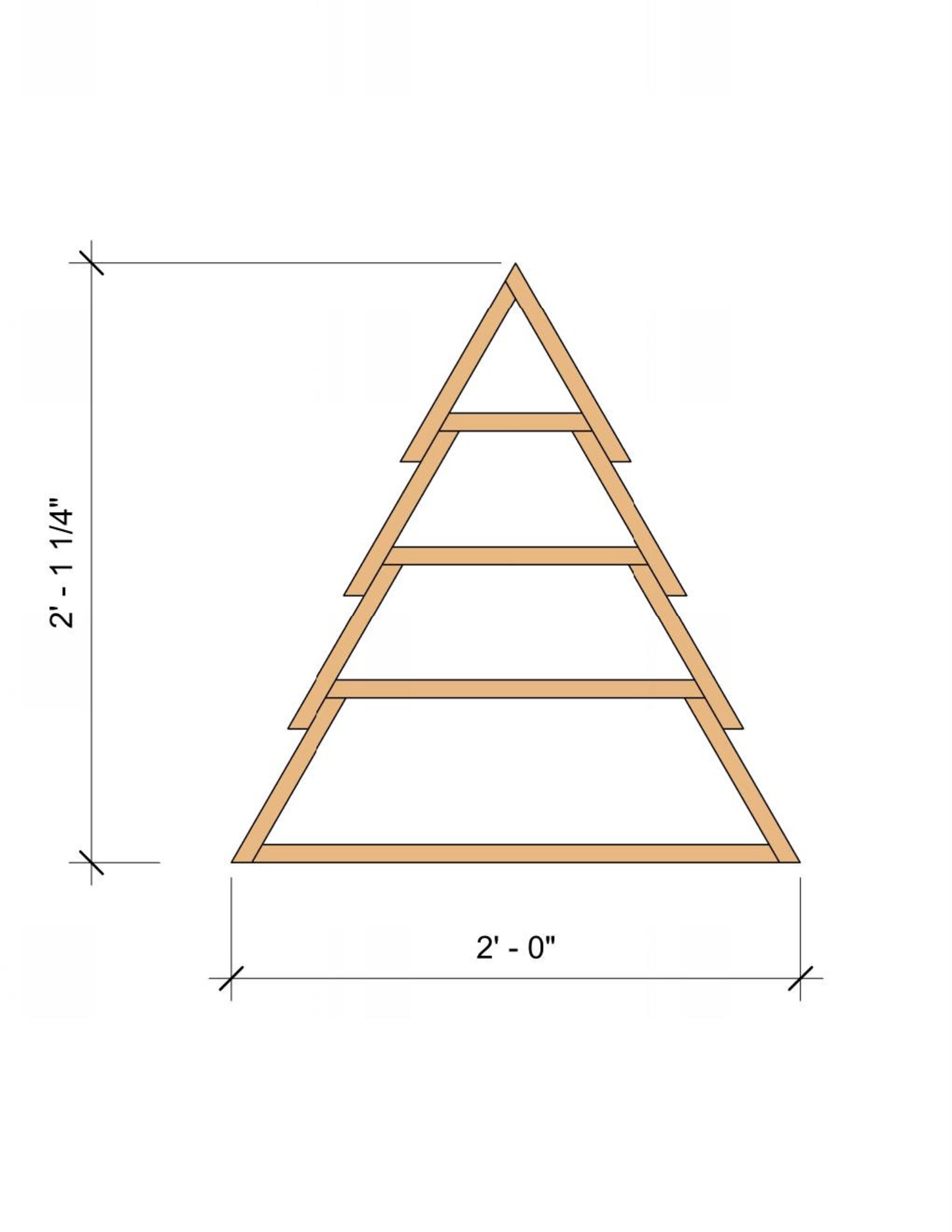 DIY Christmas Tree Shelf Step by Step Building Plans - Etsy