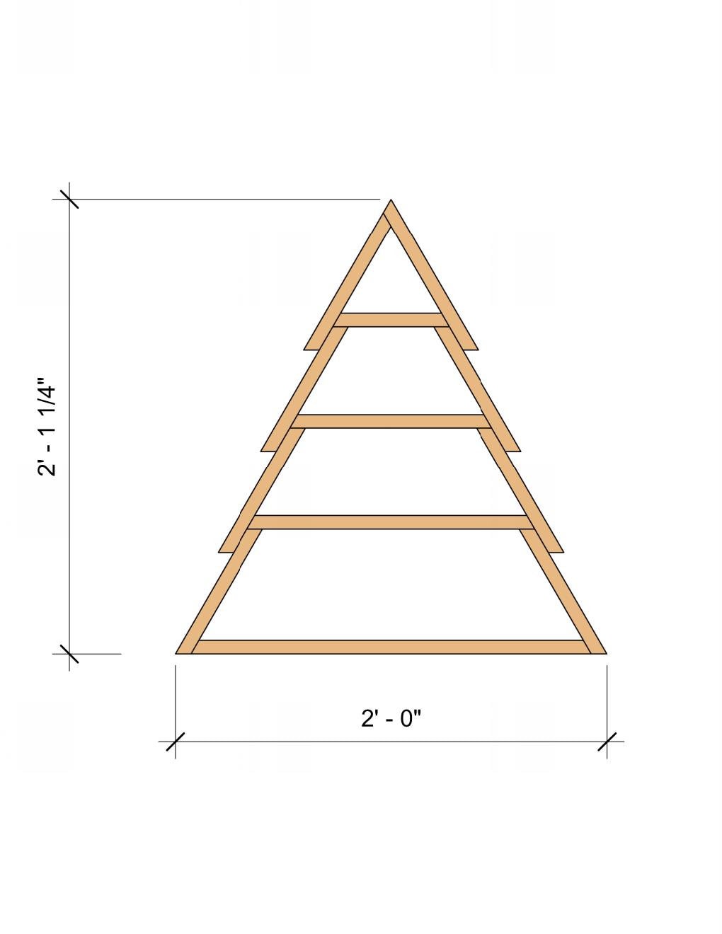 DIY Christmas Tree Shelf Step by Step Building Plans - Etsy
