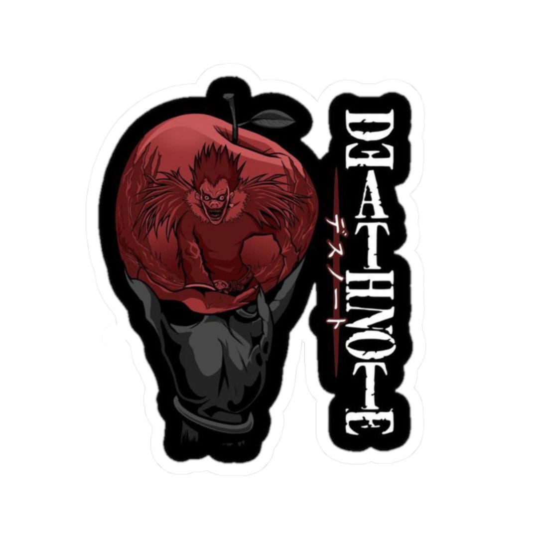 Death Note Ryuk Apple Kiss-cut Sticker, Anime Sticker, Anime Merch ...