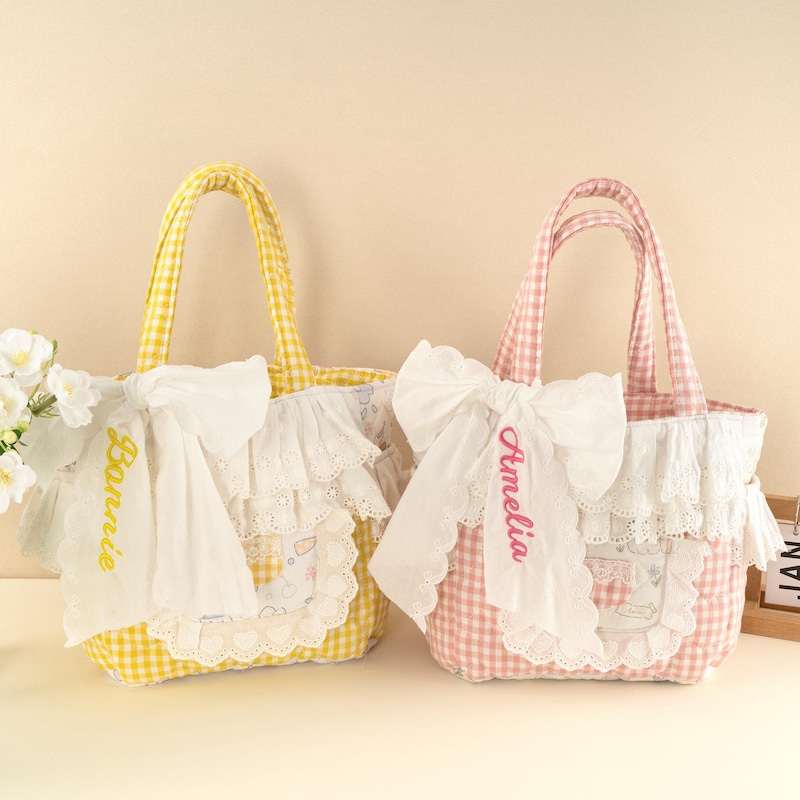 Ruffle Lace Tote Bag - Etsy