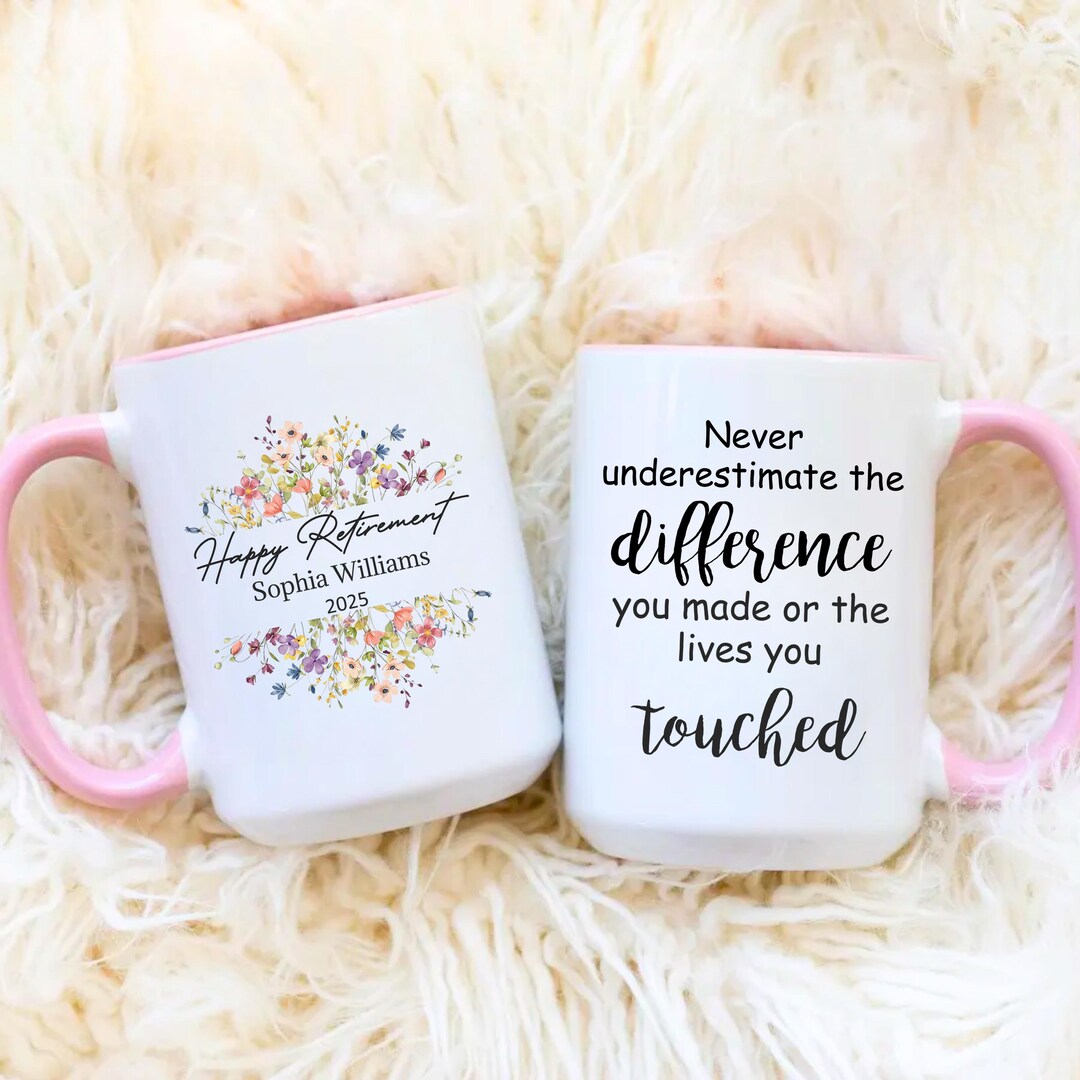 Personalized Retirement Coffee Mug, Custom Retirement Mug for Boss ...