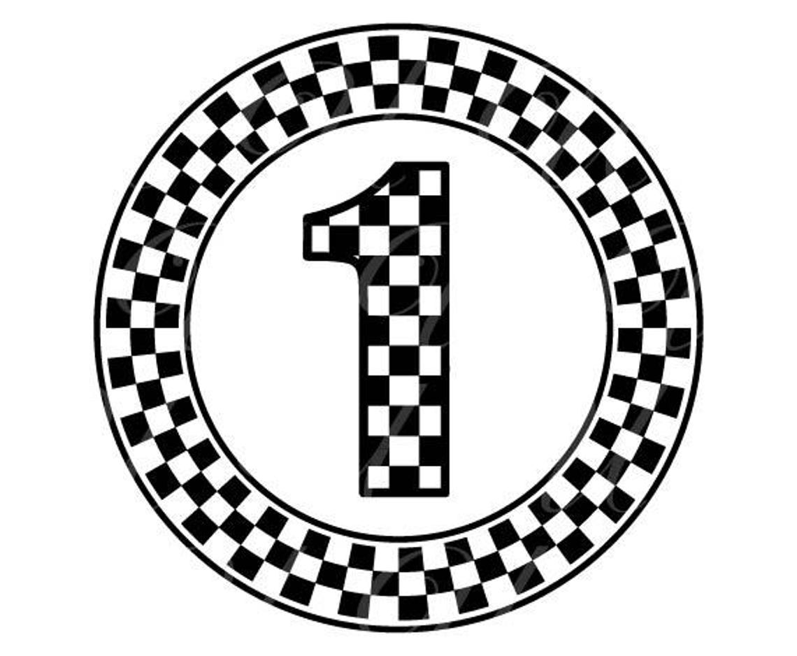 Checkered Number One SVG, PNG, PDF, Checkered Number 1 Shirt, First ...