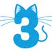 3rd Birthday Cat Number SVG, PNG, PDF, Third Birthday Shirt, Cat Number ...