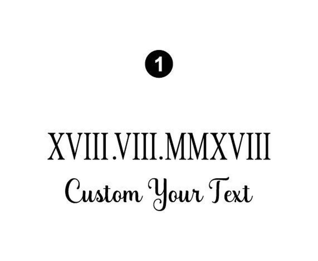 Custom Roman Numeral SVG PNG, Personalized Date Order, Anniversary ...