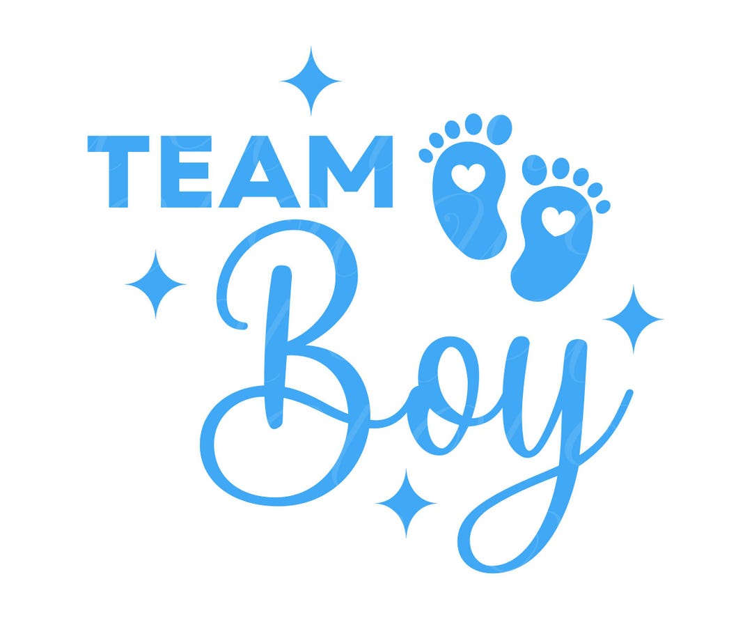 Team Boy SVG, PNG, PDF, Team Boy Shirt, Baby Announcement, Gender ...