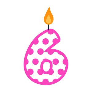 Six Birthday SVG, PNG, PDF, Sixth Birthday Candle Shirt, Bday Girl Svg ...