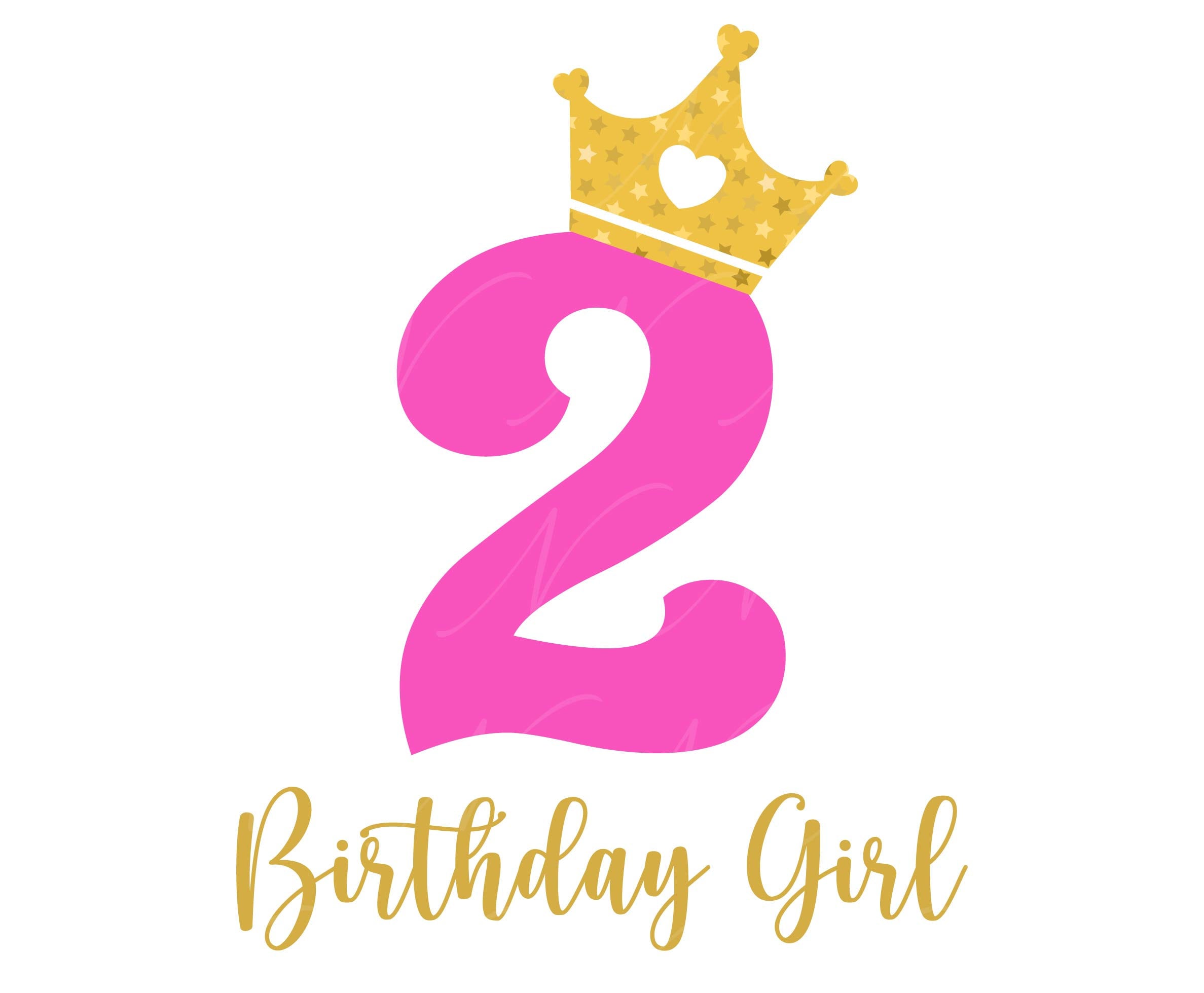 2nd Birthday SVG, PNG, PDF, 2nd Birthday Shirt Png, Birthday Girl Svg ...