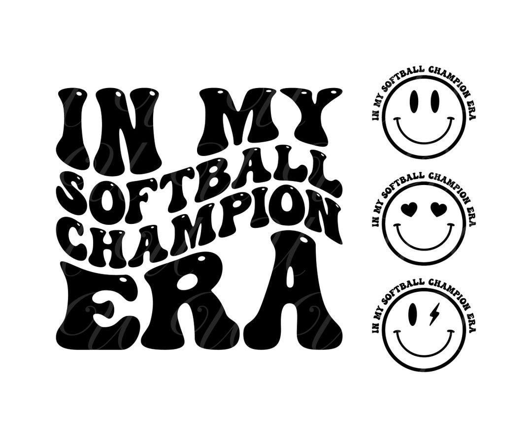 In My Softball Champion Era SVG, PNG, PDF, Softball Champion Shirt Png ...