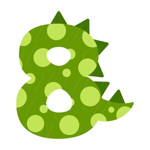 Dinasour Number Eight SVG, PNG, PDF, Eighth Bday Shirt, Bday Kid Svg ...