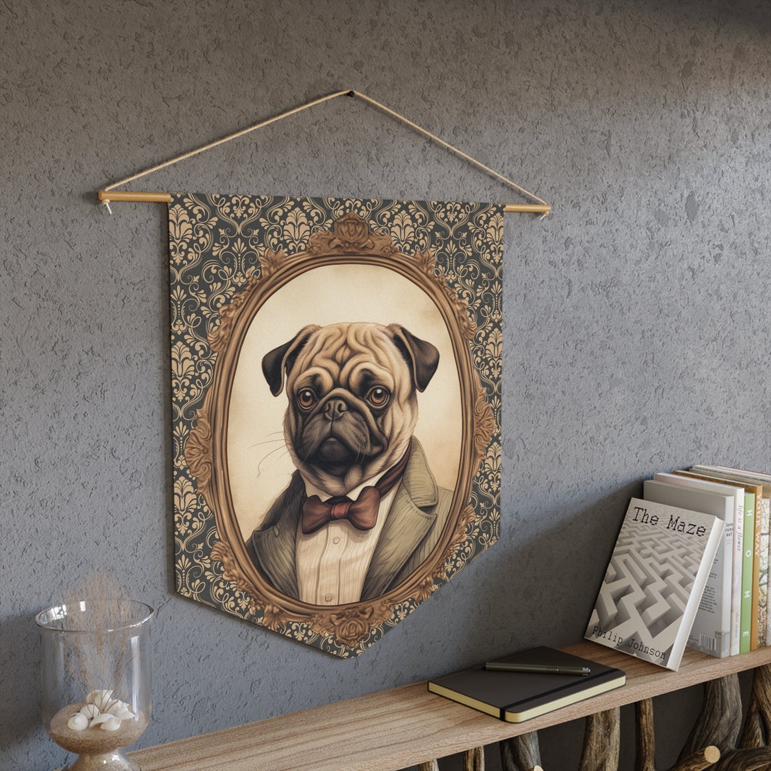 Victorian Era Pug Pennant - Etsy