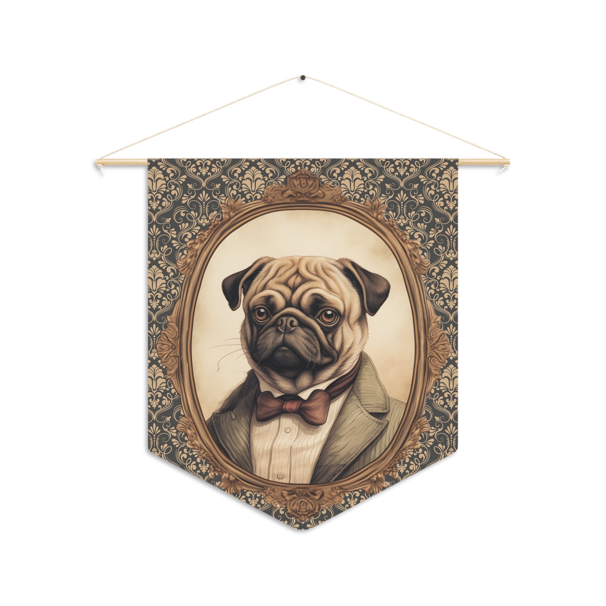 Victorian Era Pug Pennant - Etsy