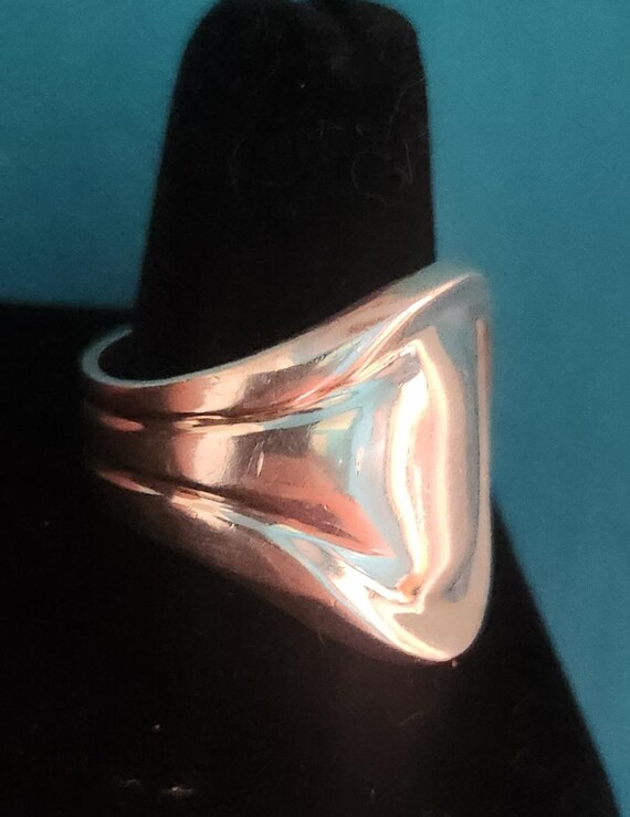 925 Mexican Silver Ring, size 9.5, Taxco Silver - Gem