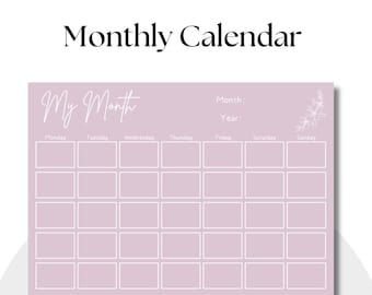 2024 Pink Monthly Calendar pink Background - Etsy