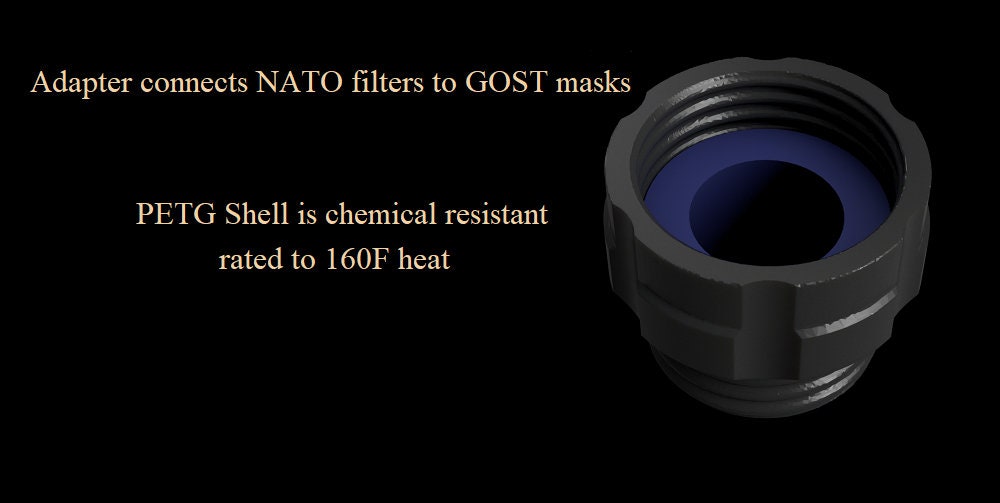 40mm GOST to NATO Gas Mask Filter Adapter With Gasket - Etsy