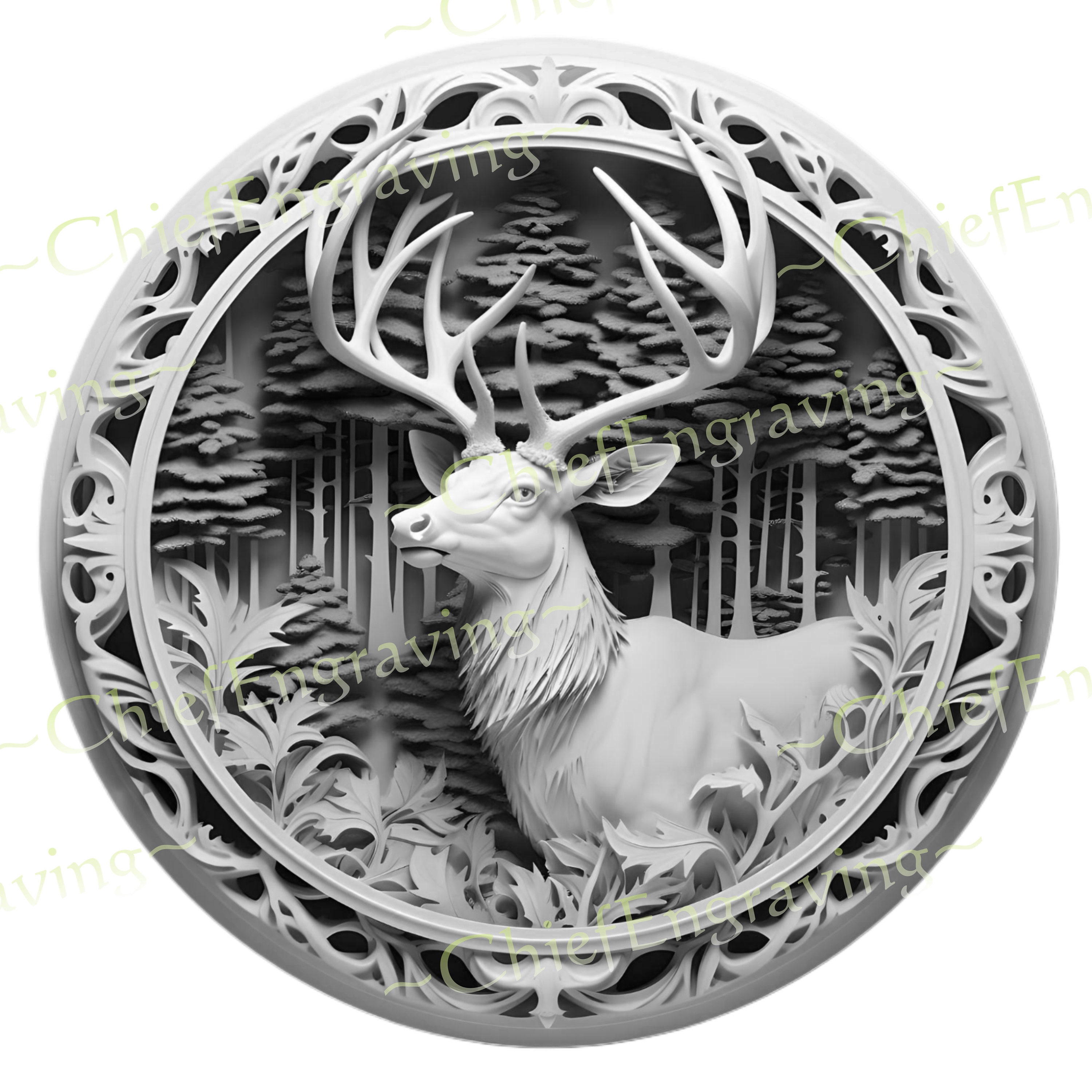 Laser Burn PNG 3D Illusion Laser Ready Engraving File Digital Download ...