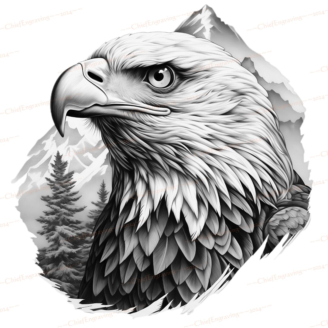 Laser Engraving PNG File | Digital Download Design File | American Bald ...