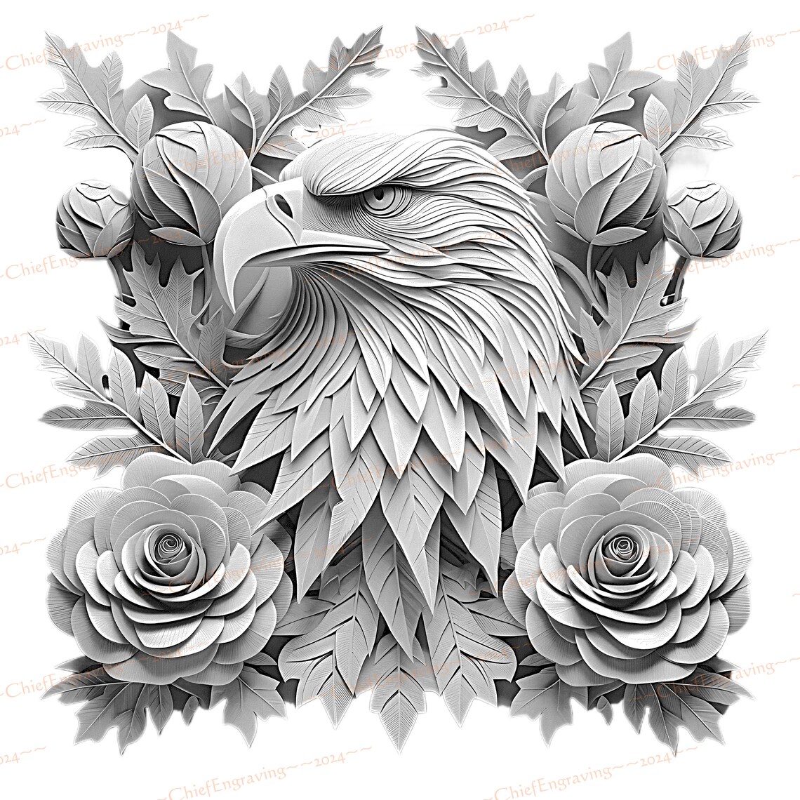 Laser Engrave PNG | 3D Illusion | Laser Ready | Unique Digital Design ...
