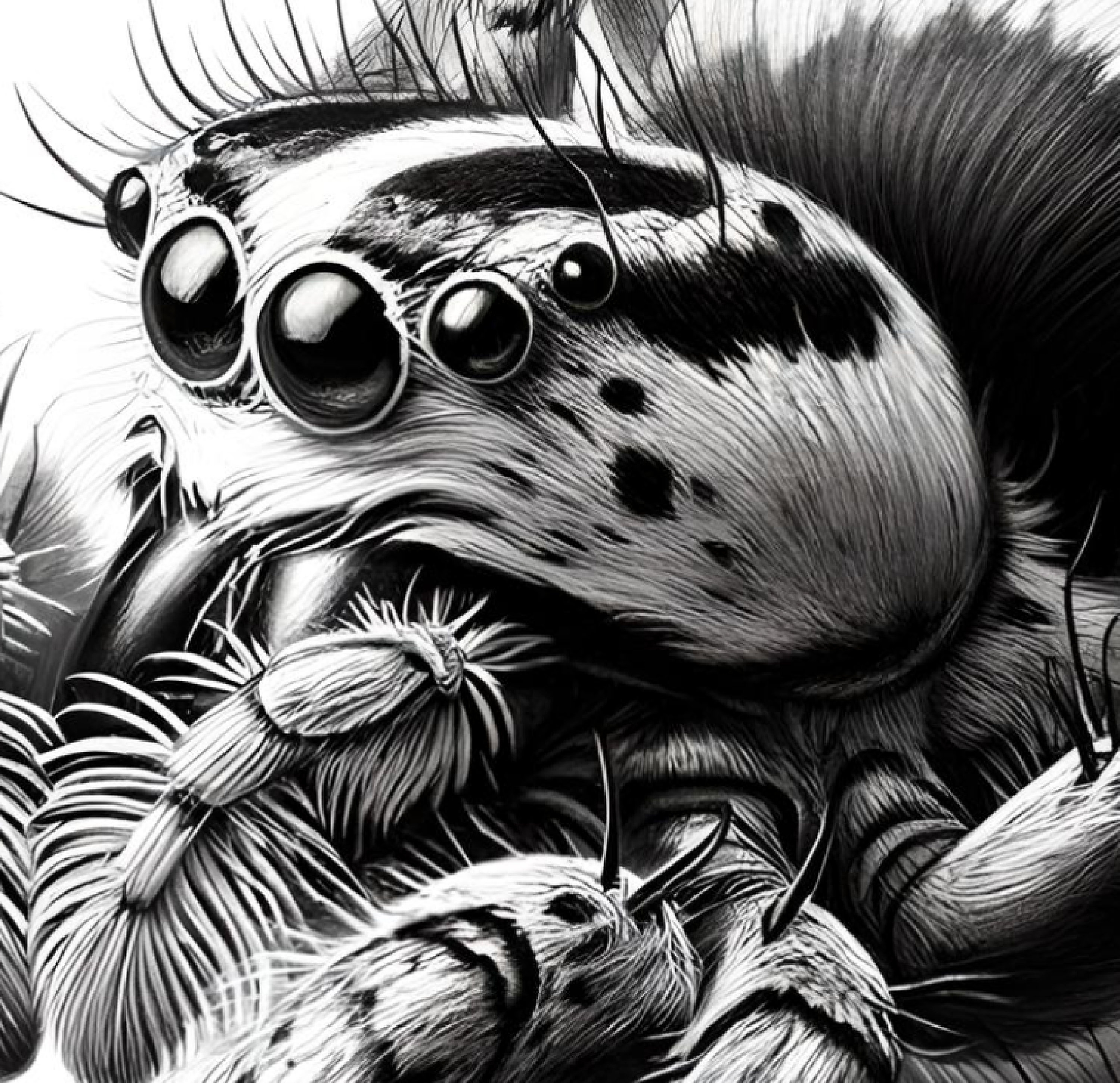 Jumping Spider Laser Engraving File - Intricate Arachnid Design for DIY ...