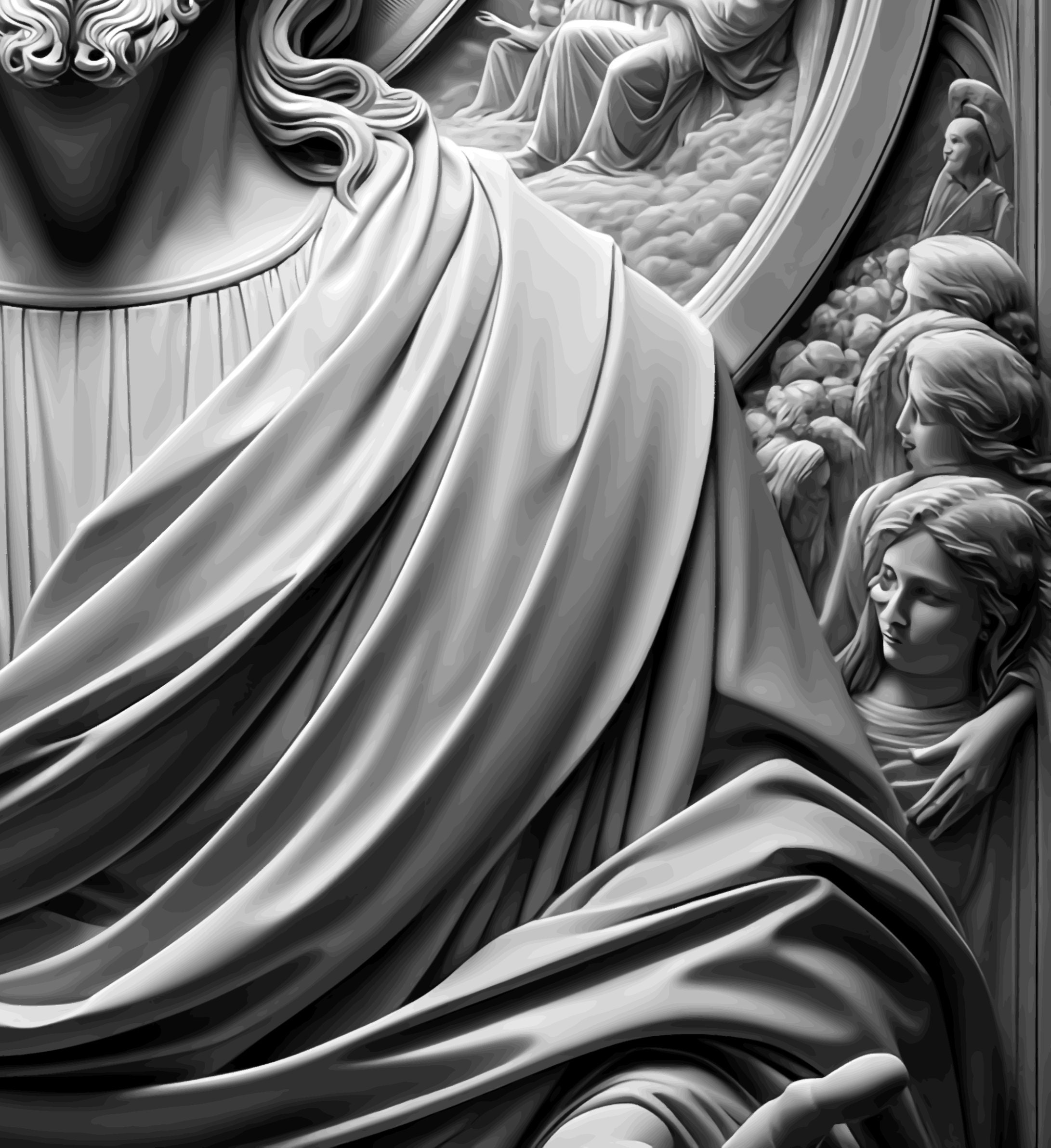 High-resolution Jesus Laser Engraving PNG Files, Detailed Artwork ...