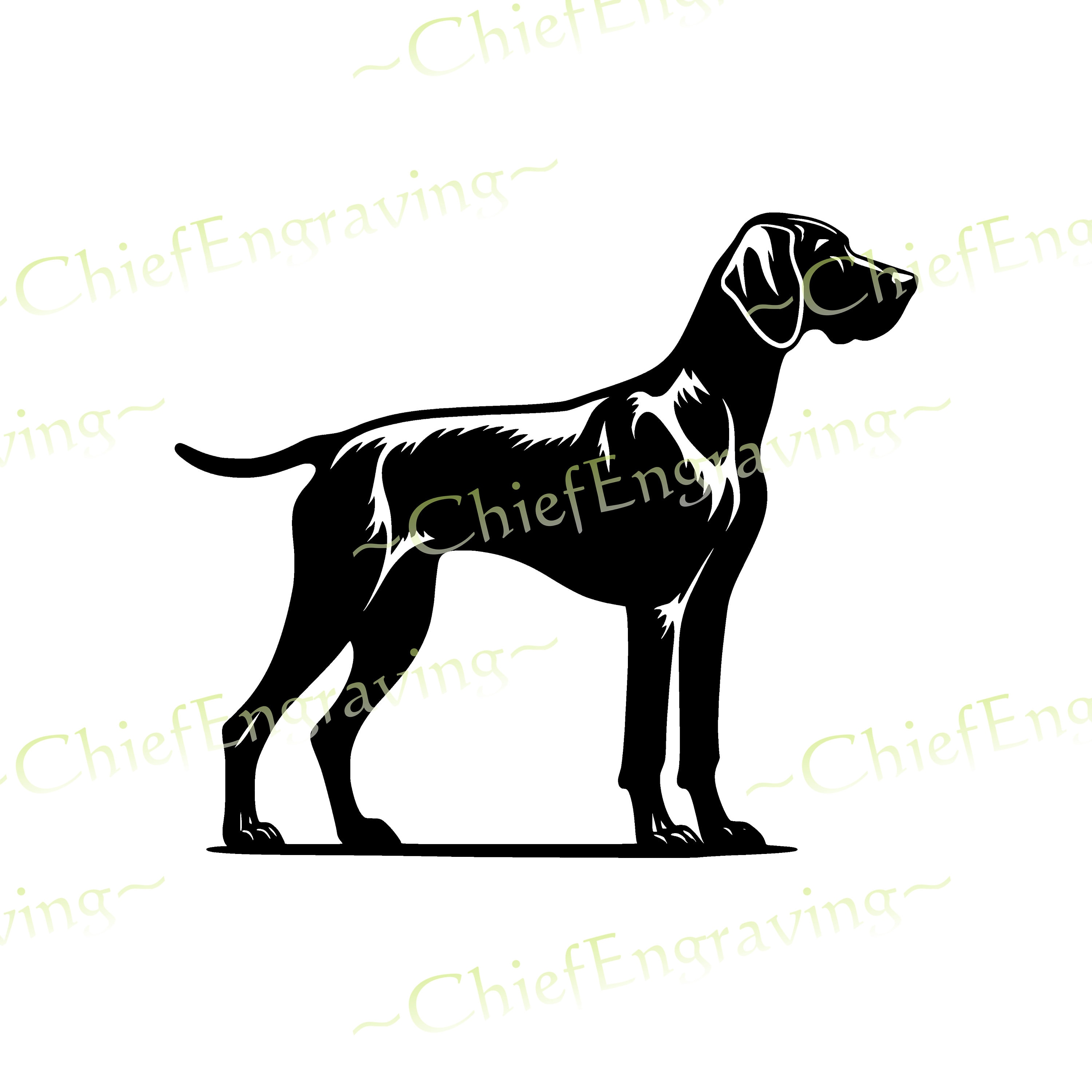 German Shorthair GSP Laser Engraving SVG PNG 4 Unique Pointer Designs ...