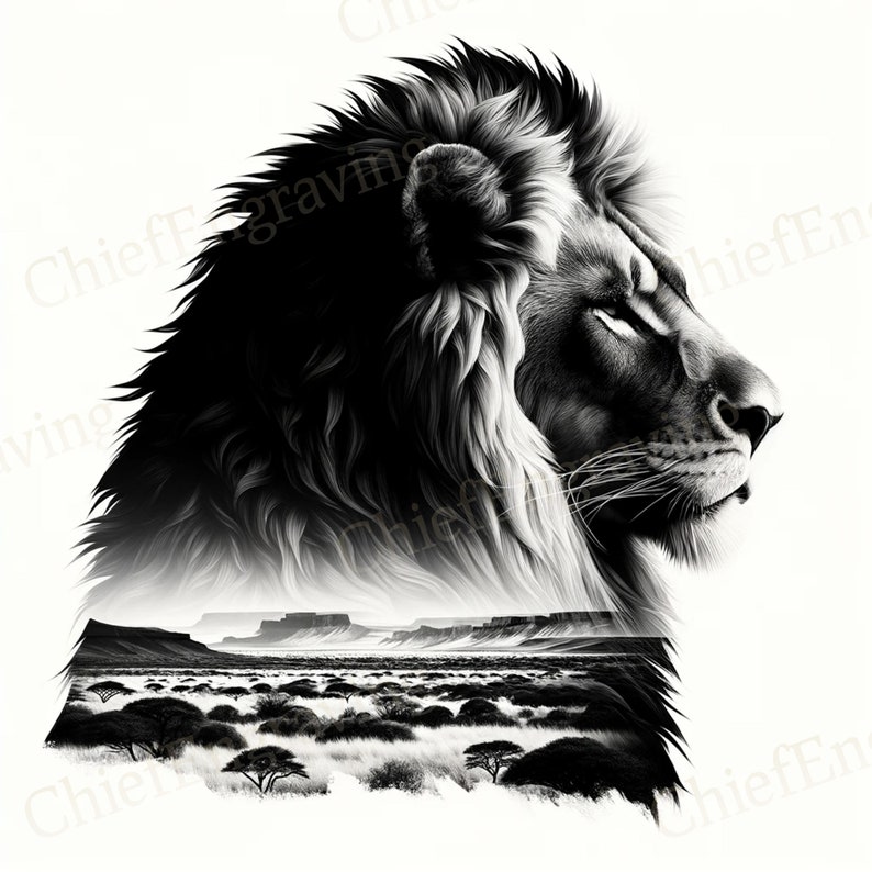 Lion Laser Engraving PNG High Quality Image Ideal for Wall Art Lion ...