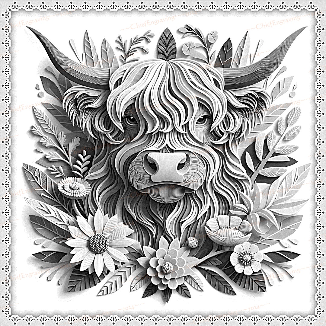 Laser Burn PNG | 3D Illusion | Engrave | Laser Ready | Digital Design ...