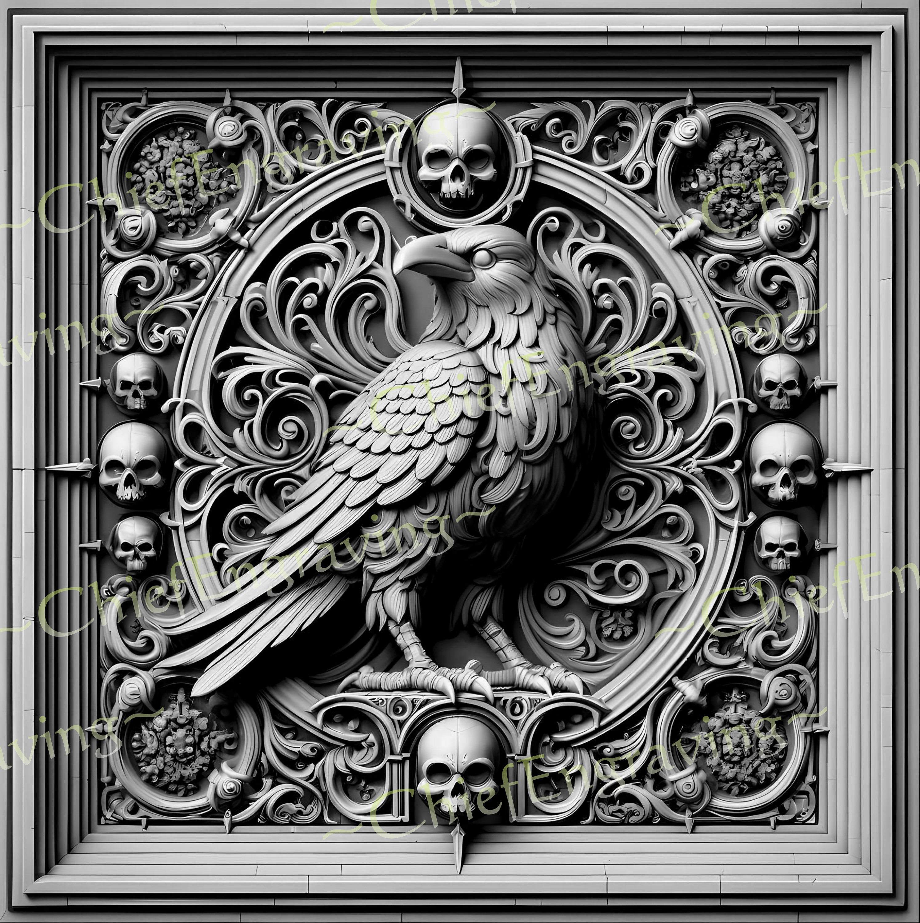 Laser Burn PNG 3D Illusion Digital Engraving File Ready for Download ...