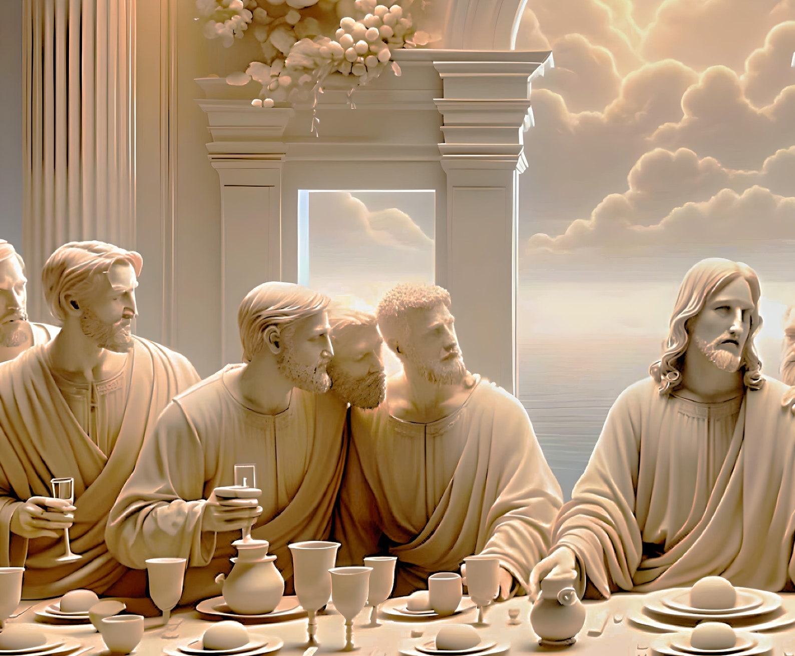 Last Supper Laser Engraving PNG | Jesus Christ Digital Art | Religious ...