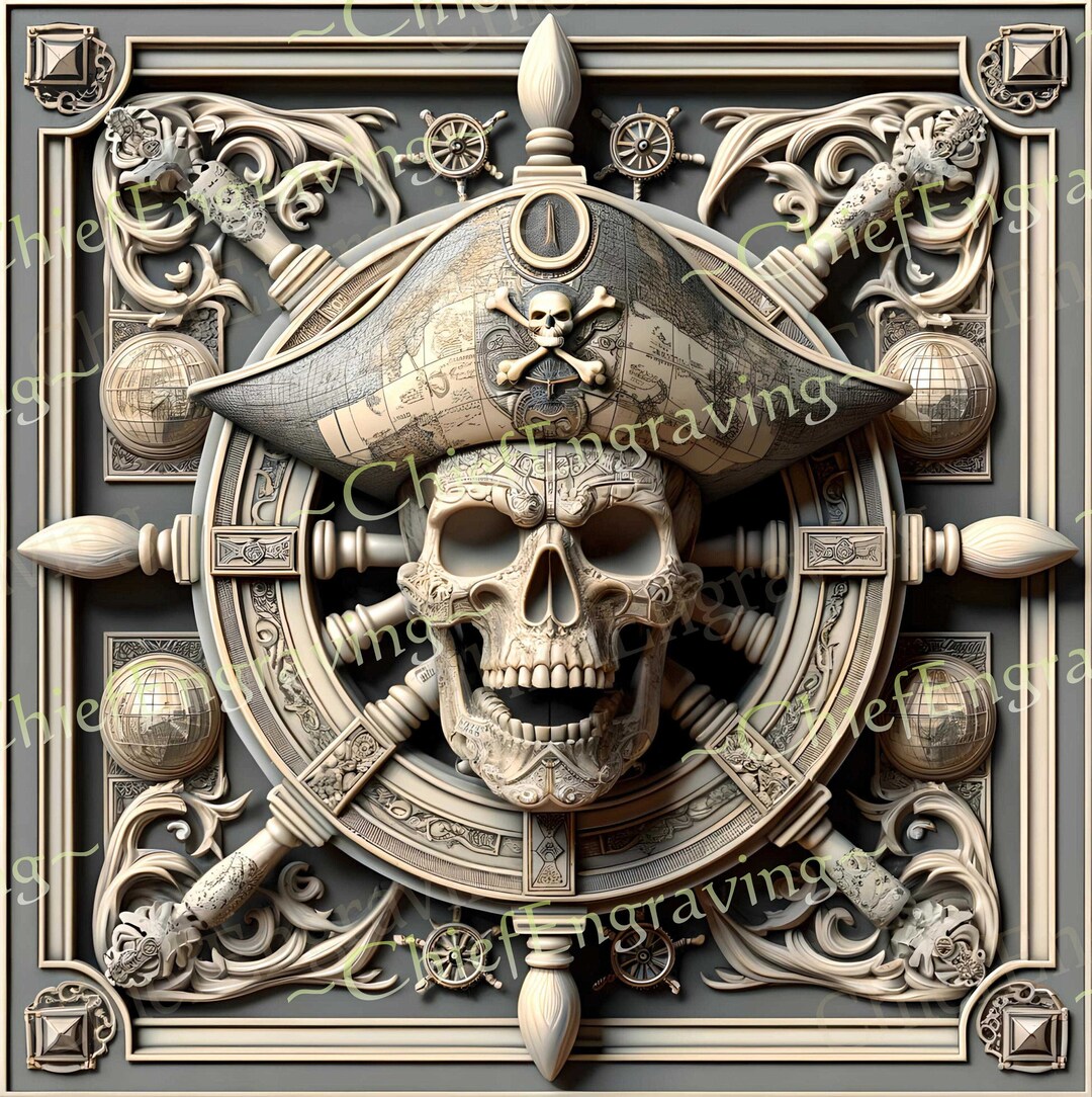 Laser Burn PNG 3D Illusion for Laser Ready Engraving Lightburn Pirate ...