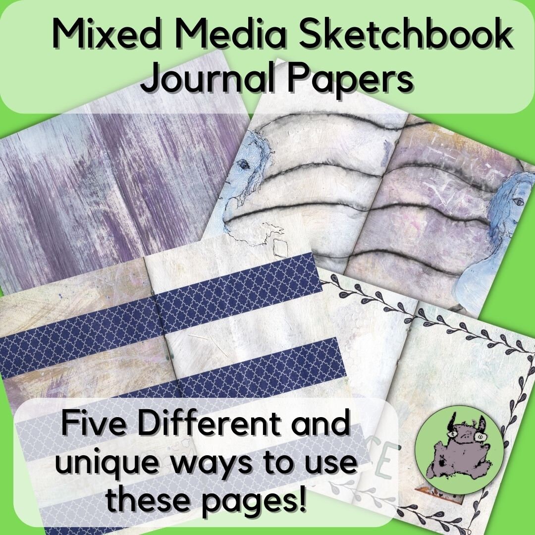 Mixed Media Art Journal Kit for Kids – Creative Collage Papers for ...