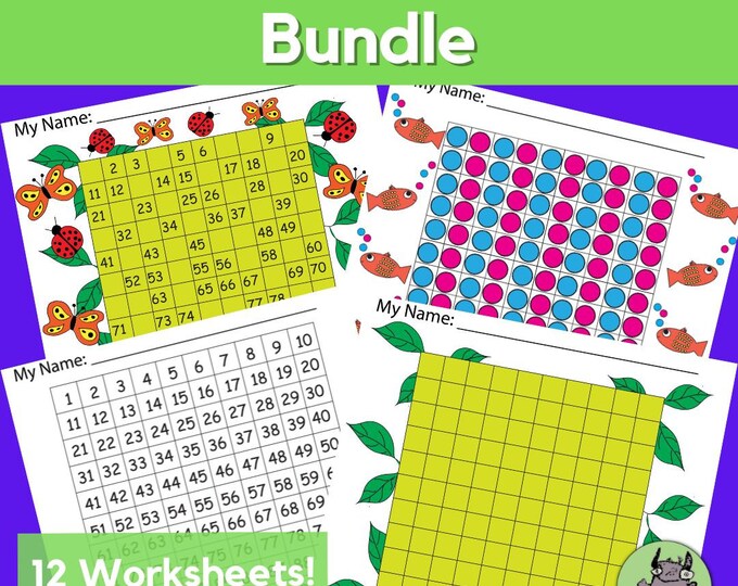 Hundreds Chart With Counters GOOGLE SLIDES - Etsy Canada