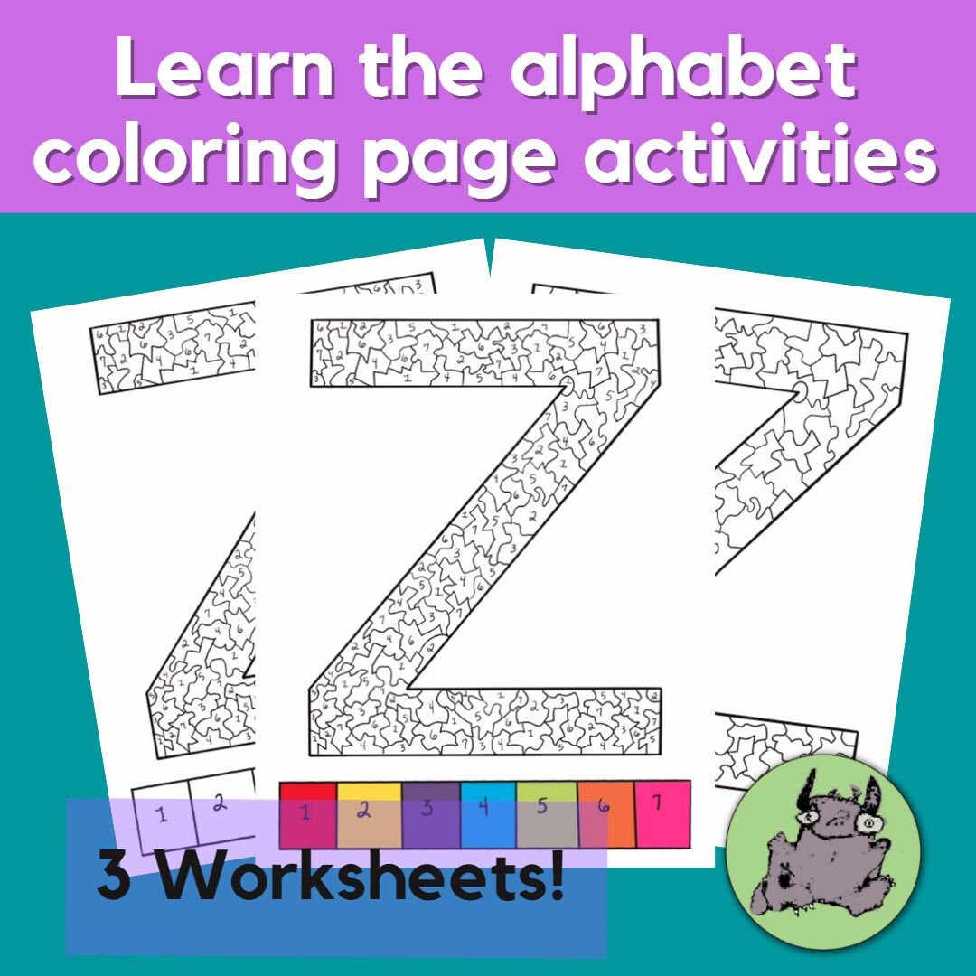 Alphabet Coloring Pages A-Z | Letter Recognition Worksheets | Preschool ...