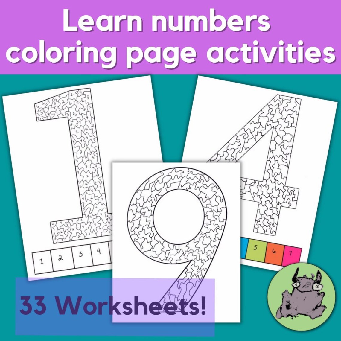 Color by Number Printable | SEL Math Art for Kindergarten & 1st Grade ...