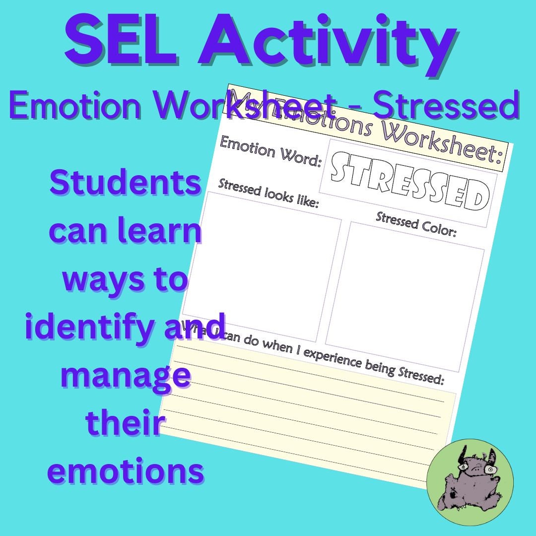 Social Emotional Learning Counseling Worksheets-emotion/feeling ...