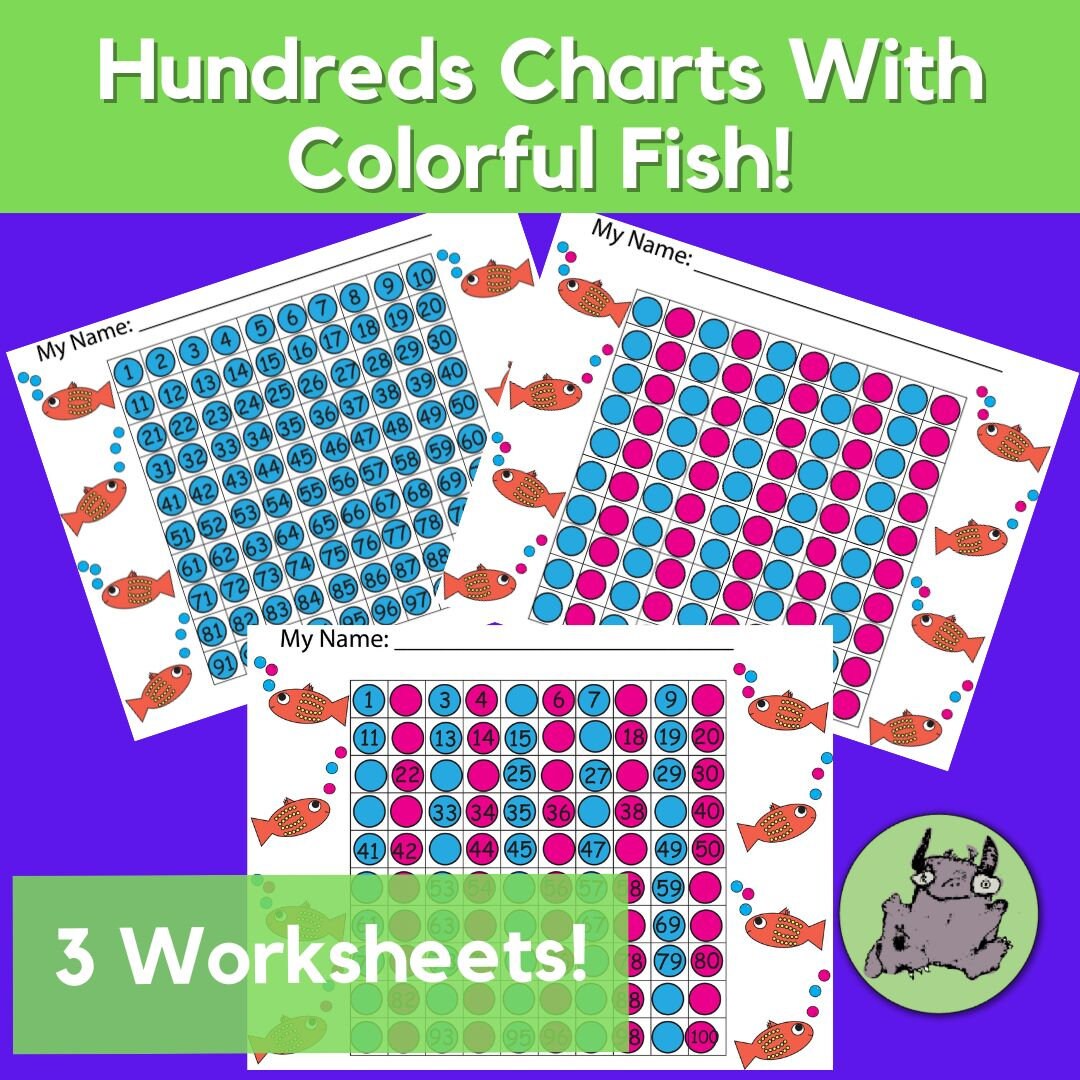 Hundreds Charts Math Activities, Kindergarten, 1st, 2nd Grades - Etsy