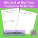 SEL End of Year Counseling Worksheets Bundle | Reflection & Transition ...
