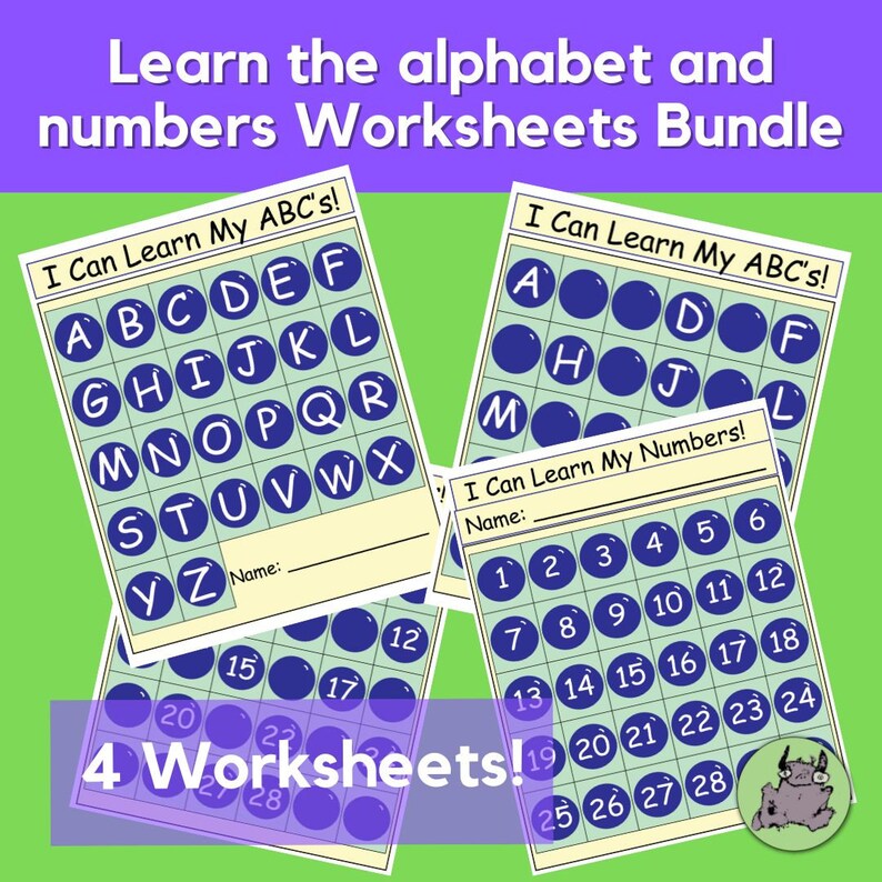 I Can Learn the Alphabet and My Numbers Worksheet Activity ...