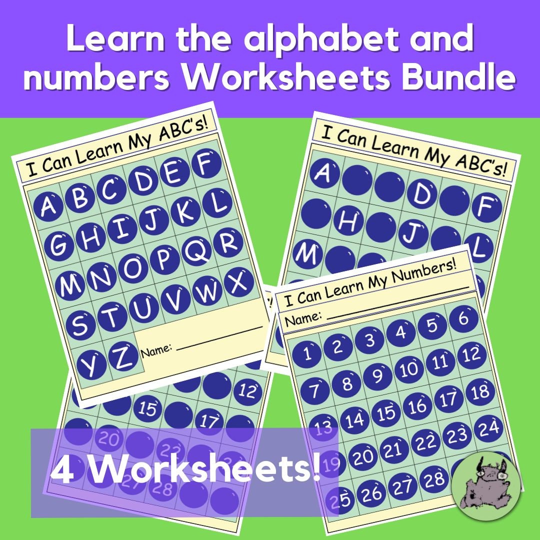 I Can Learn the Alphabet and My Numbers Worksheet Activity ...