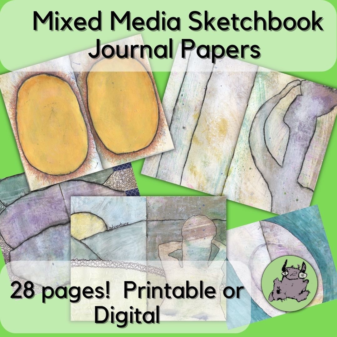 Mixed Media Art Journal Kit for Kids – Creative Collage Papers for ...
