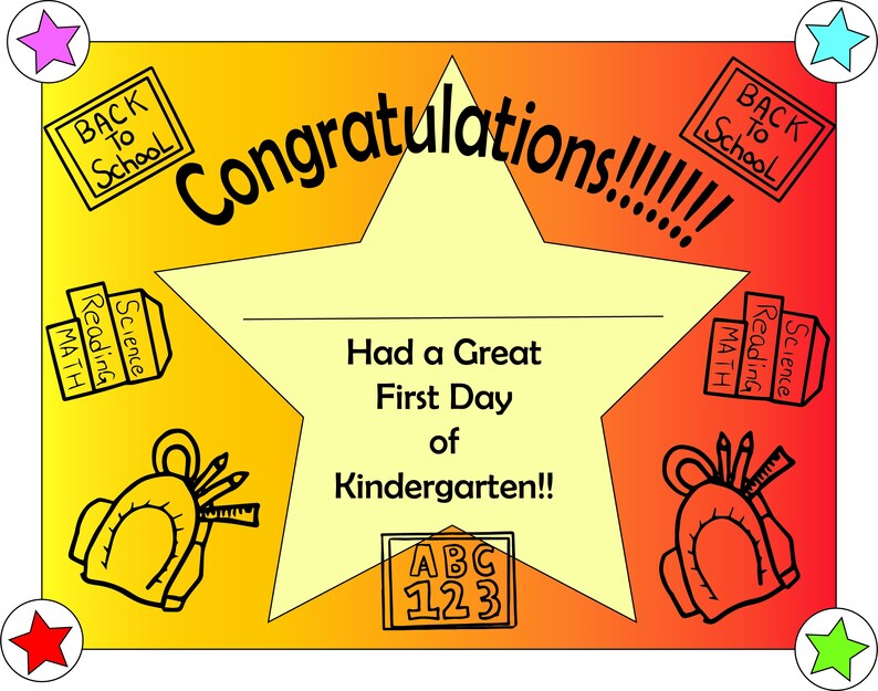 Back to School Activities & Certificates for Kindergarten | Fun ...