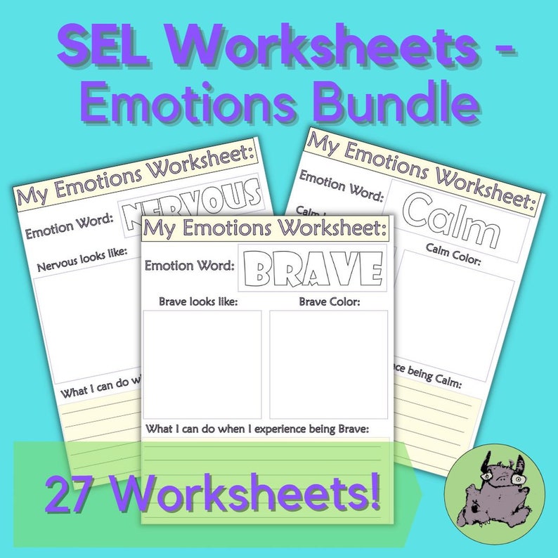 SEL Counseling Worksheets, Emotion, Feeling Identification and ...
