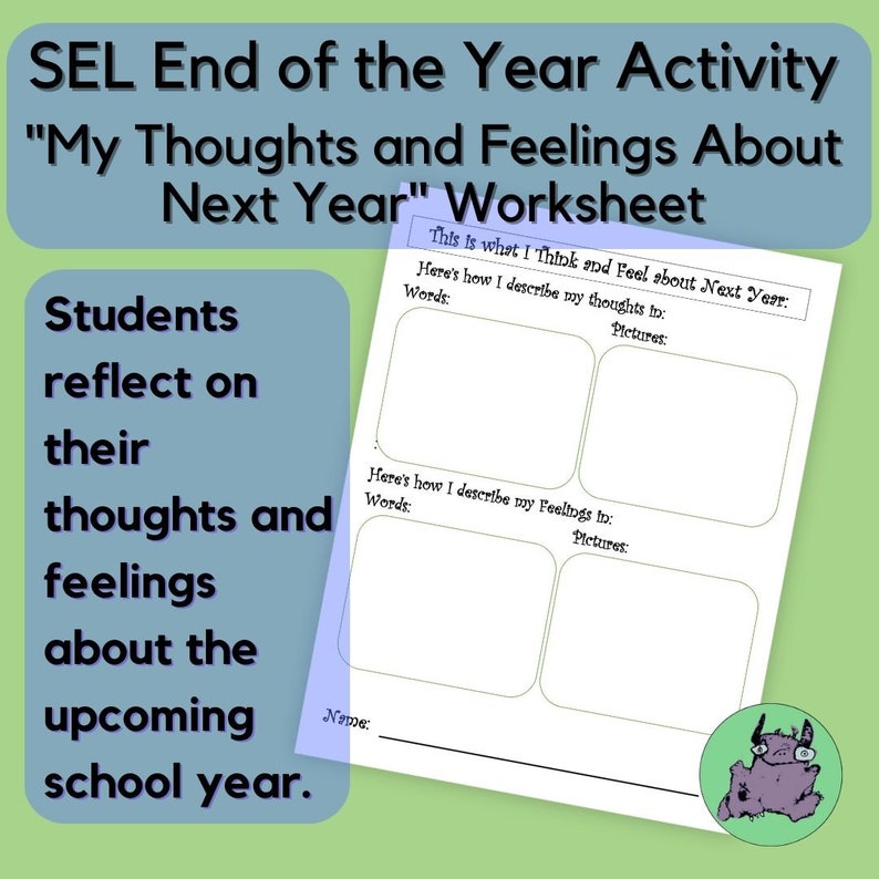 SEL End of Year Counseling Worksheets Bundle for Reflection, Transition ...