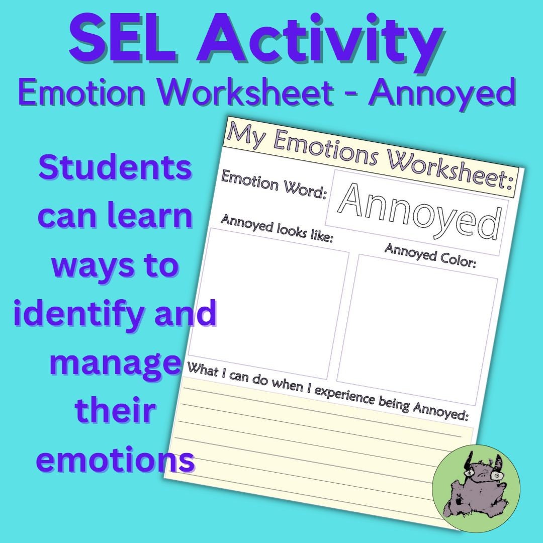 Social Emotional Learning (SEL), Counseling Worksheets-emotion, Feeling ...