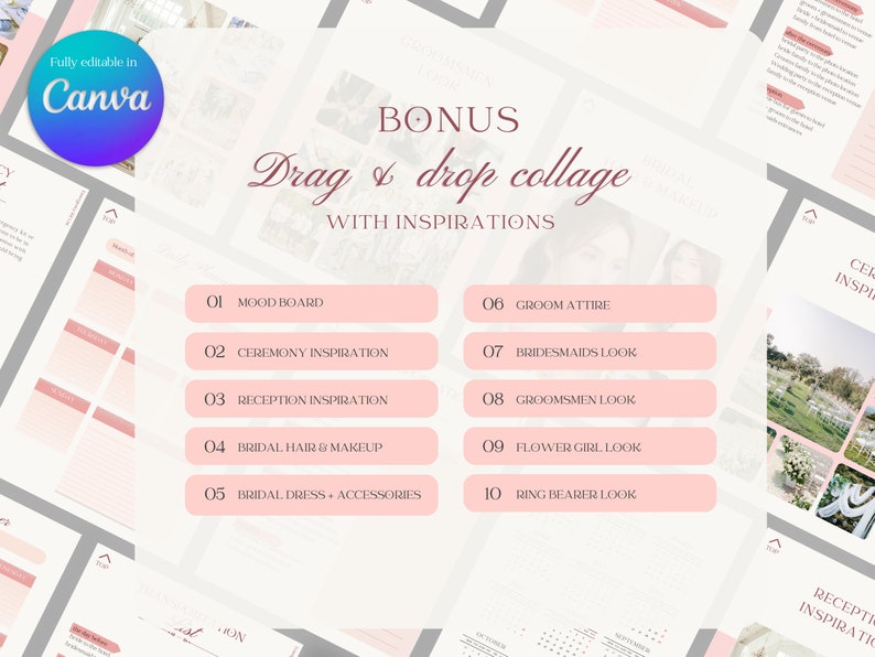 Ultimate Digital Wedding Planner Canva Template Wedding Planner ...