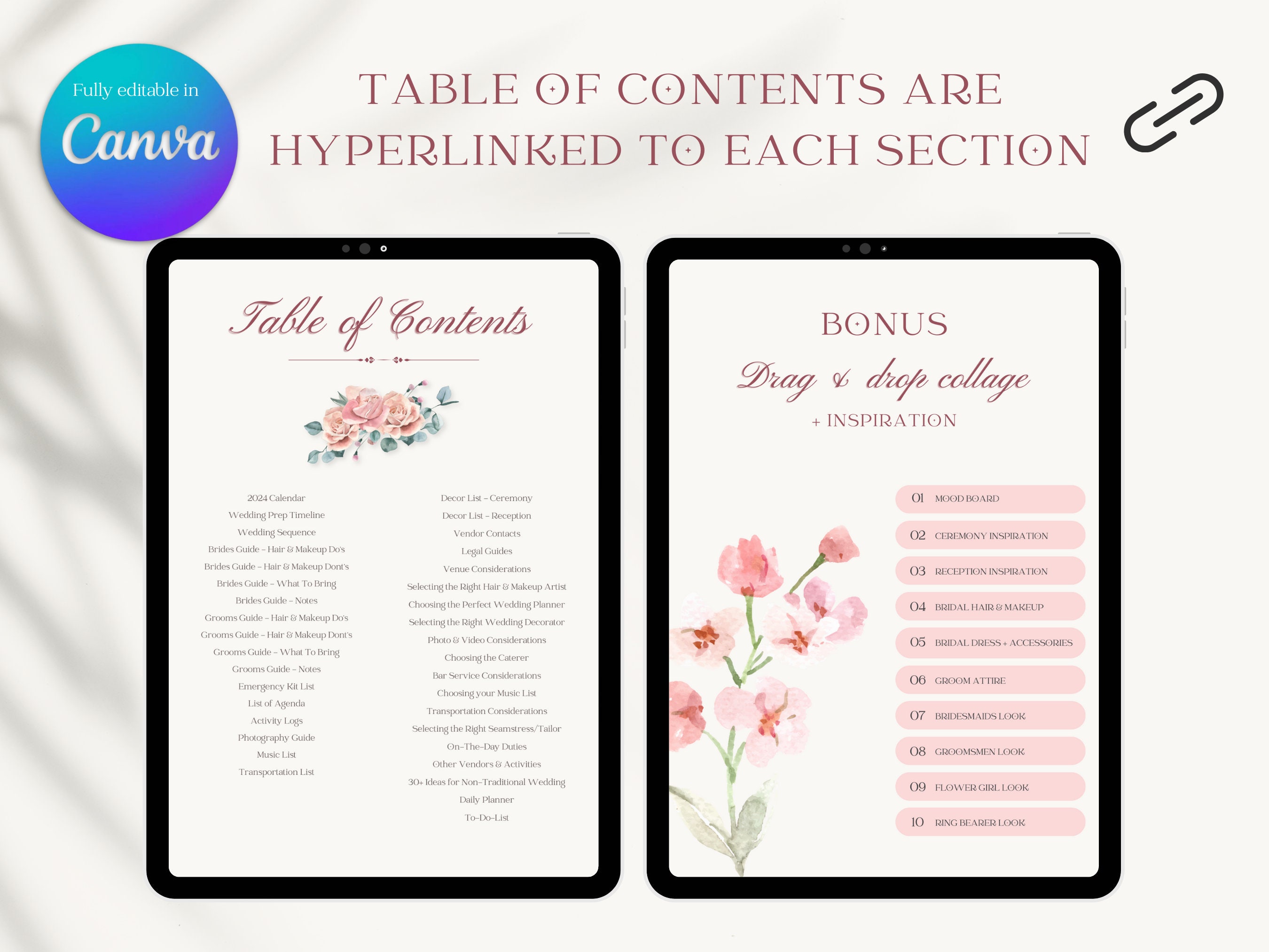 Ultimate Digital Wedding Planner Canva Template Wedding Planner ...